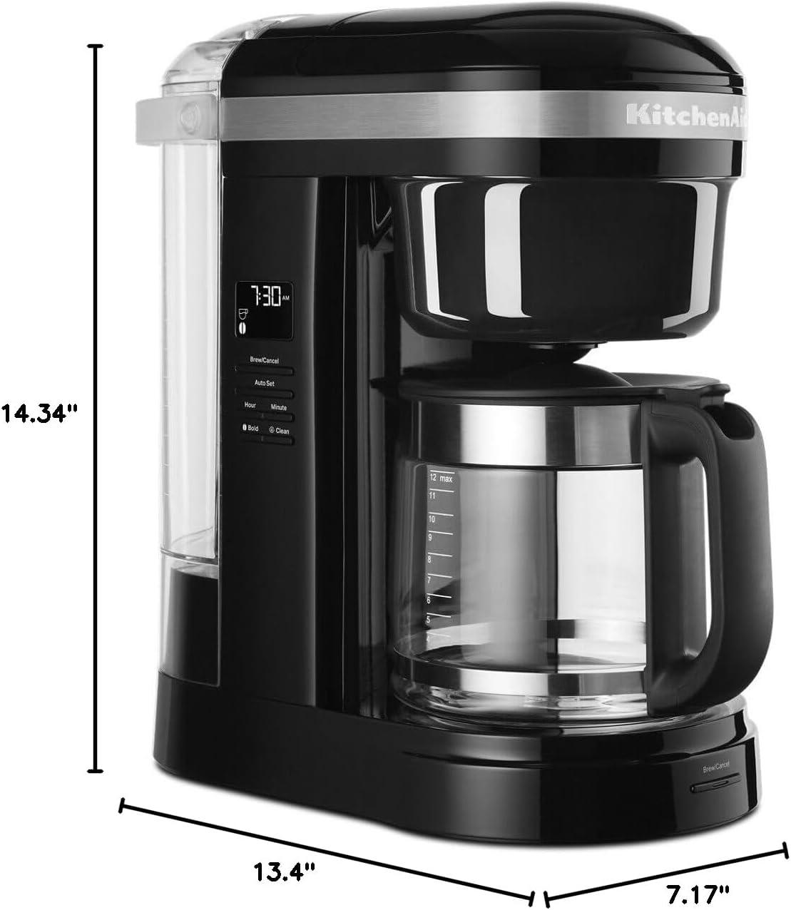 KitchenAid 12 Cup Drip Coffee Maker with Spiral Showerhead and ...