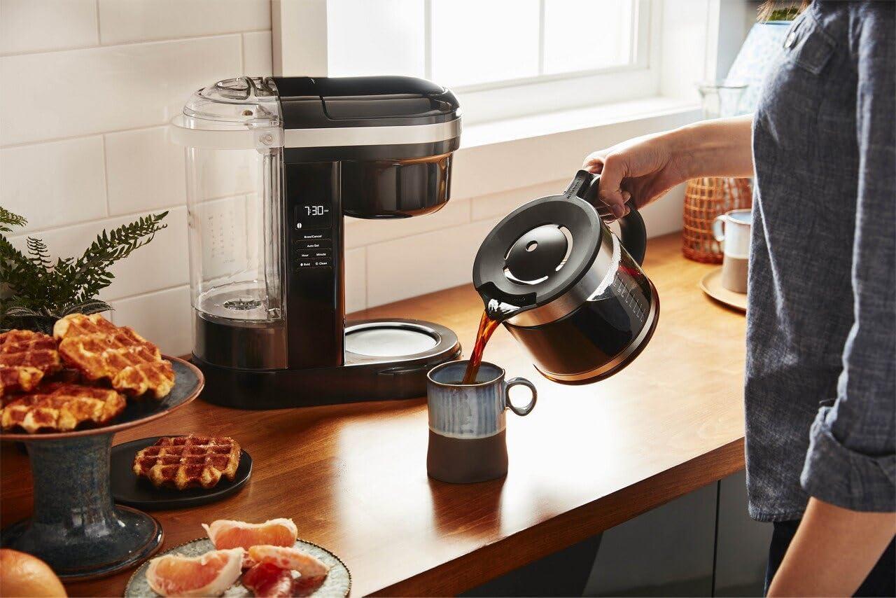 KitchenAid 12 Cup Drip Coffee Maker with Spiral Showerhead and ...