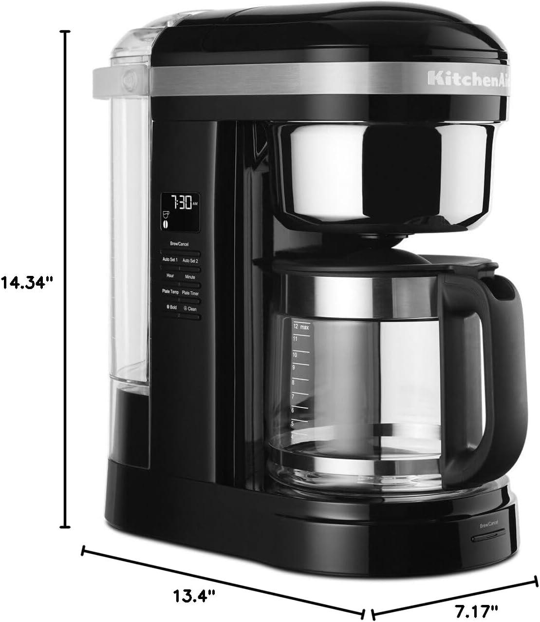 KitchenAid 12 Cup Drip Coffee Maker with Spiral Showerhead and ...